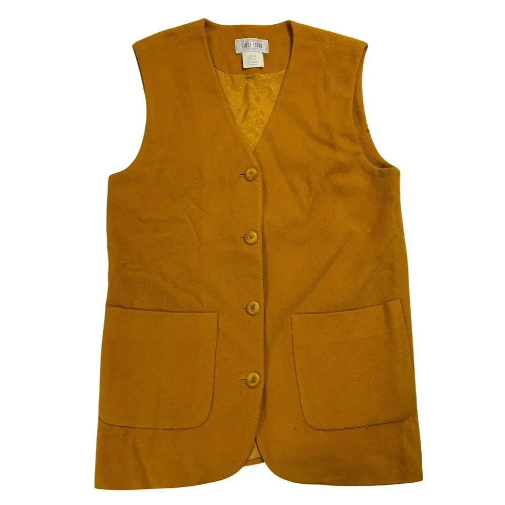 First Issue | Jackets & Coats | Vintage First Issue Long Vest Womens ...